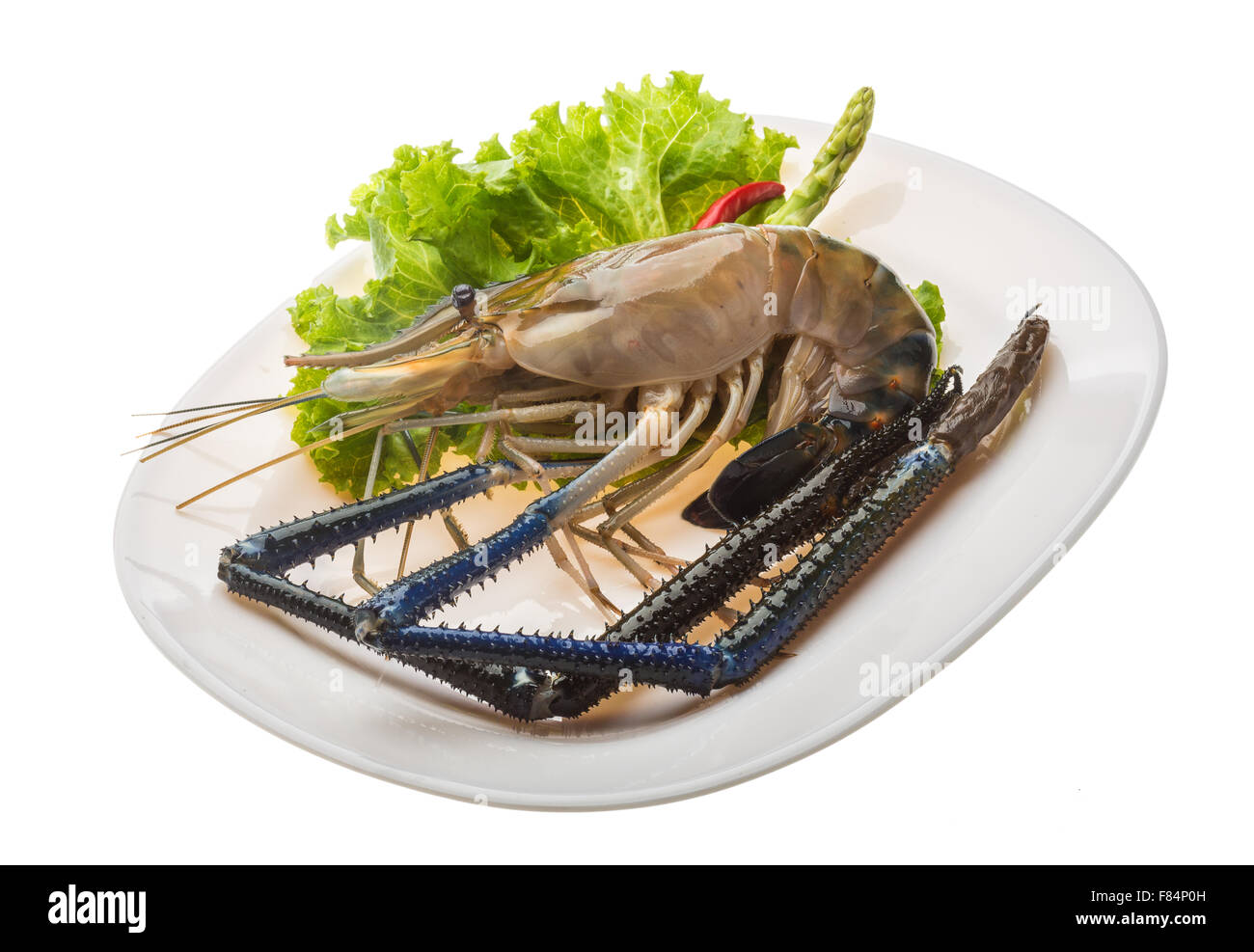 Big Freshwater prawn ready for cooking Stock Photo - Alamy