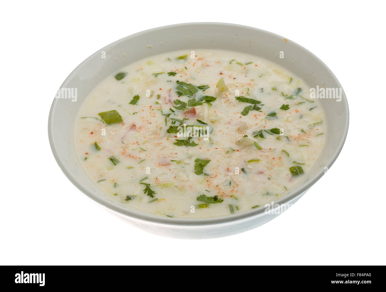 Ritha - yogurt cream soup with spices Stock Photo - Alamy