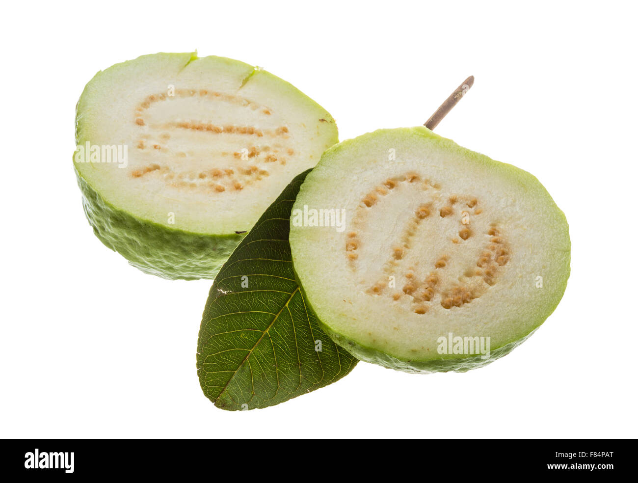 Fresh ripe green guava isolated Stock Photo - Alamy