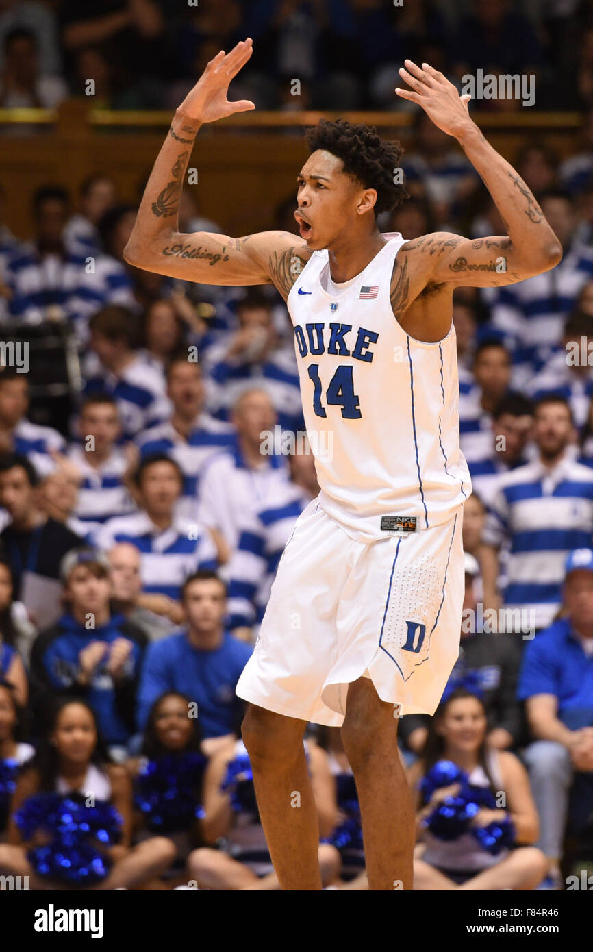 Durham, North Carolina, USA. 5th Dec, 2015. Duke Blue Devils guard ...