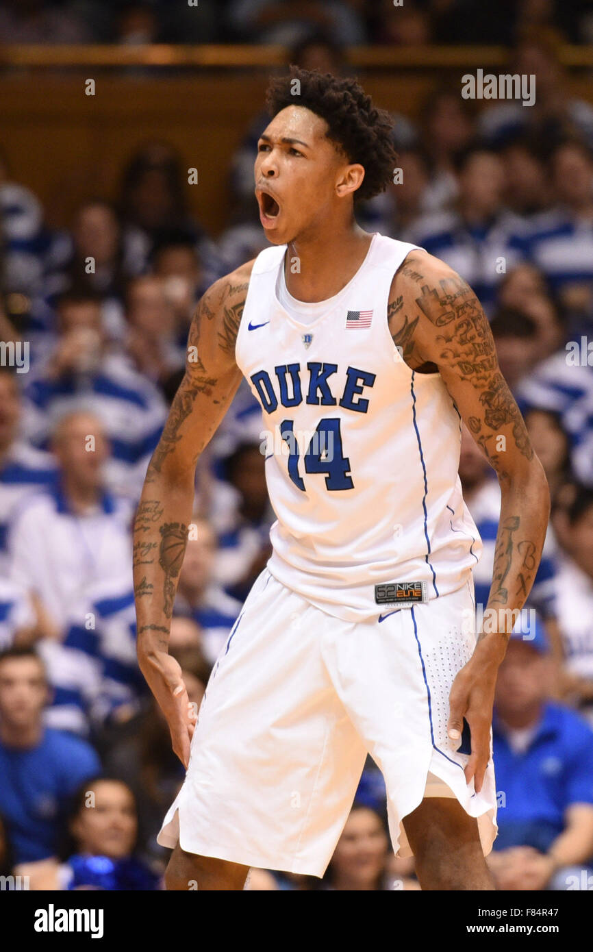 Durham, North Carolina, USA. 5th Dec, 2015. Duke Blue Devils guard ...
