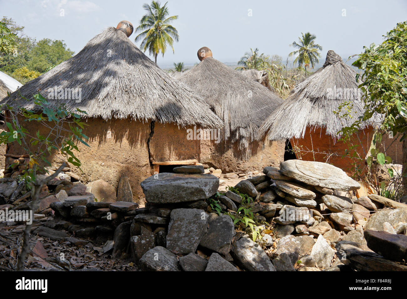 Kabye tribal village of Taneka Beri, Atakora region, northern Benin ...