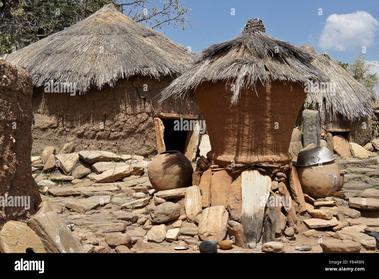 Kabye tribal village of Taneka Beri, Atakora region, northern Benin ...