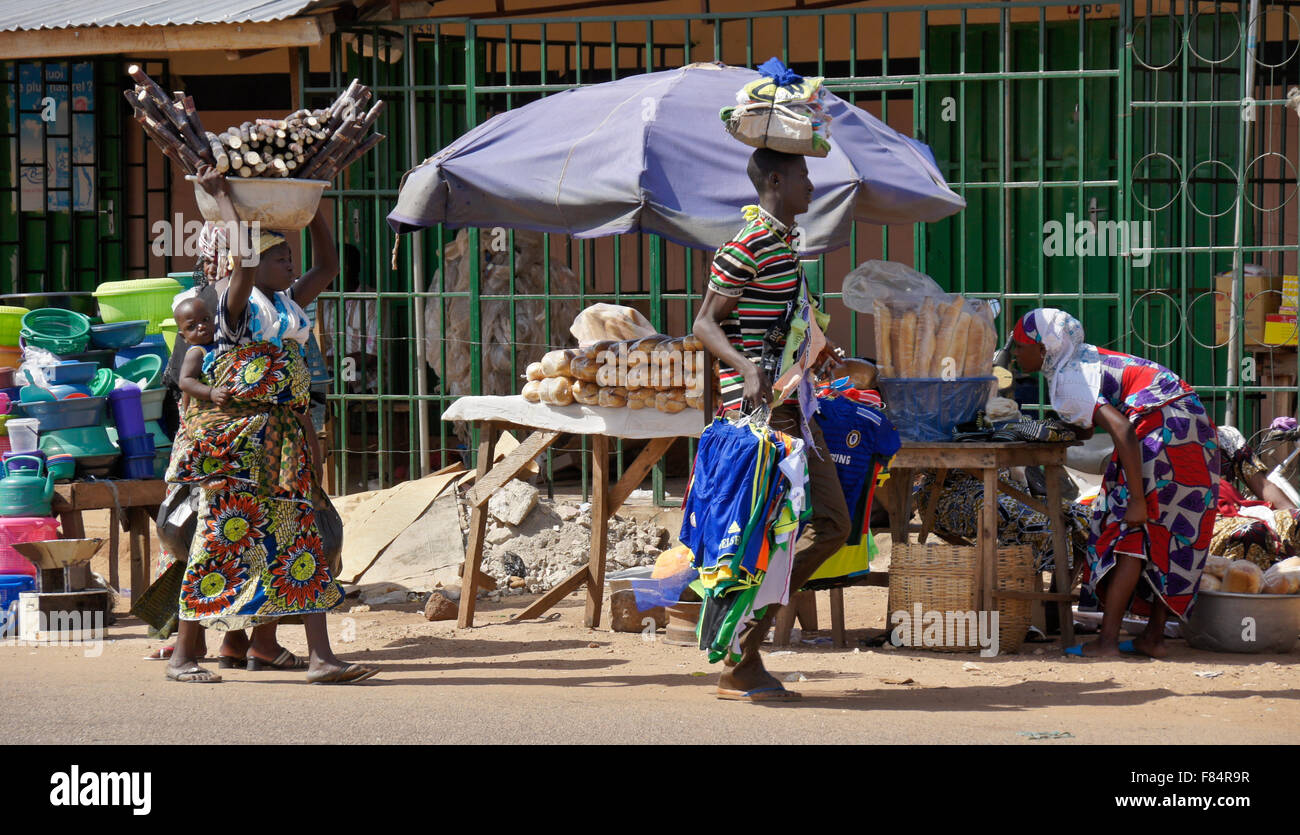 Central market, Djougou, Benin Stock Photo - Alamy