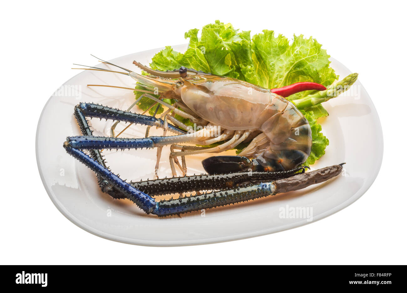 Big Freshwater prawn ready for cooking Stock Photo - Alamy
