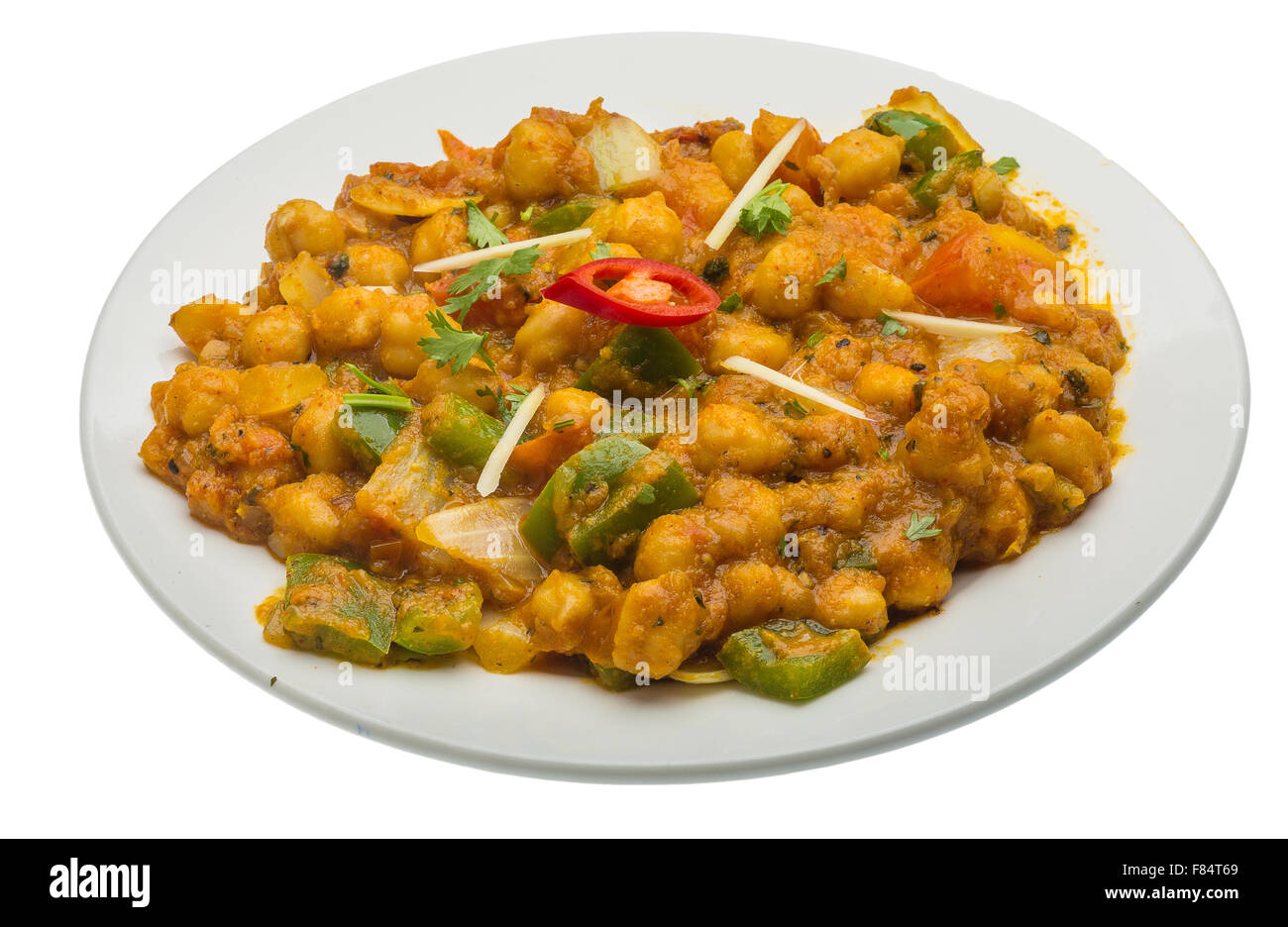 Channa Masala – isolated on white background Stock Photo - Alamy