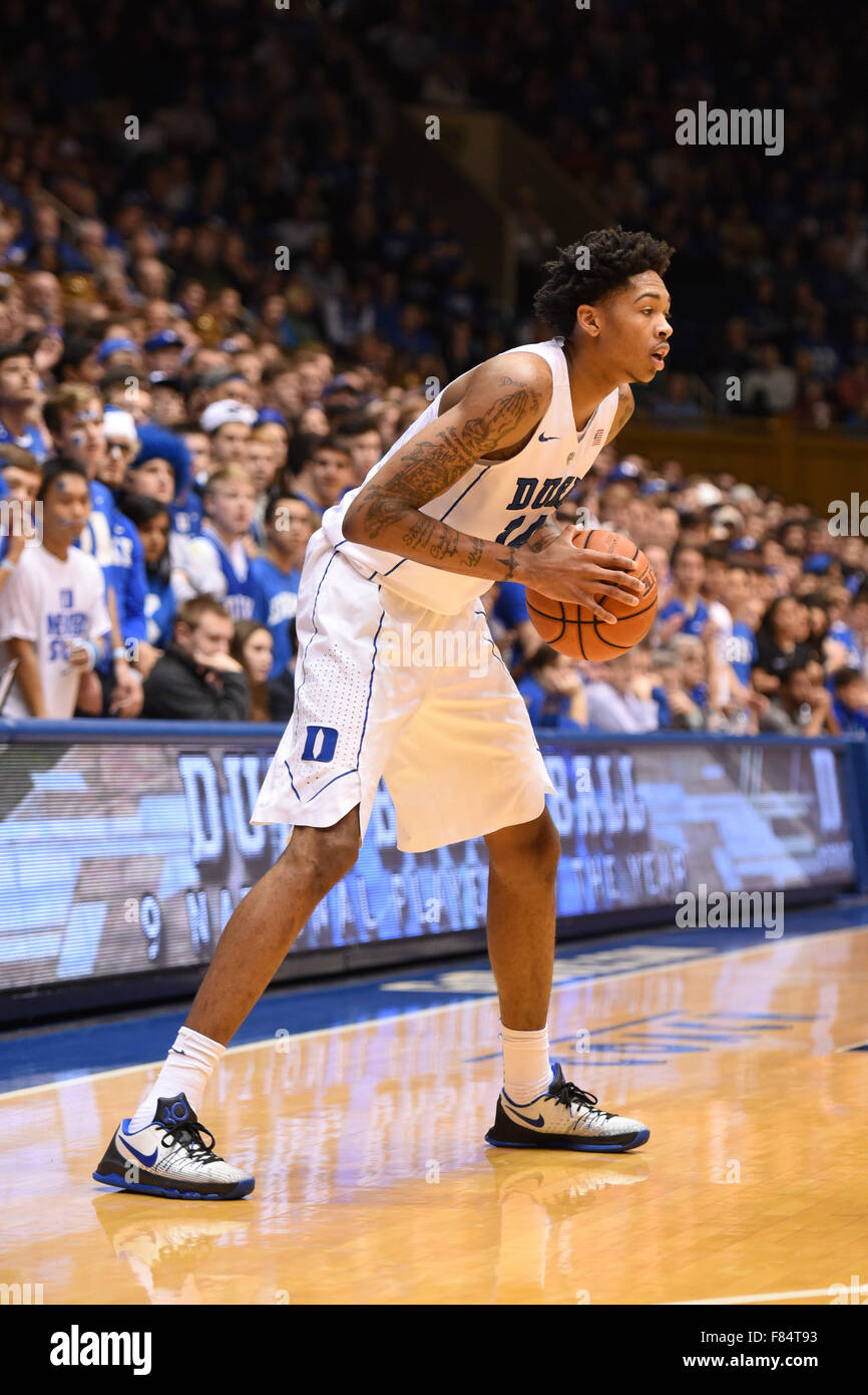 Durham, North Carolina, USA. 5th Dec, 2015. Duke Blue Devils guard ...
