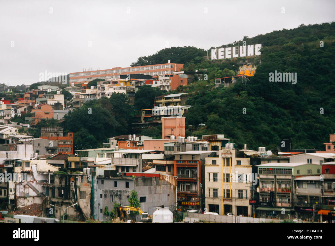 Keelung, Taiwan - Street view of Keelung city in the daytime Stock ...