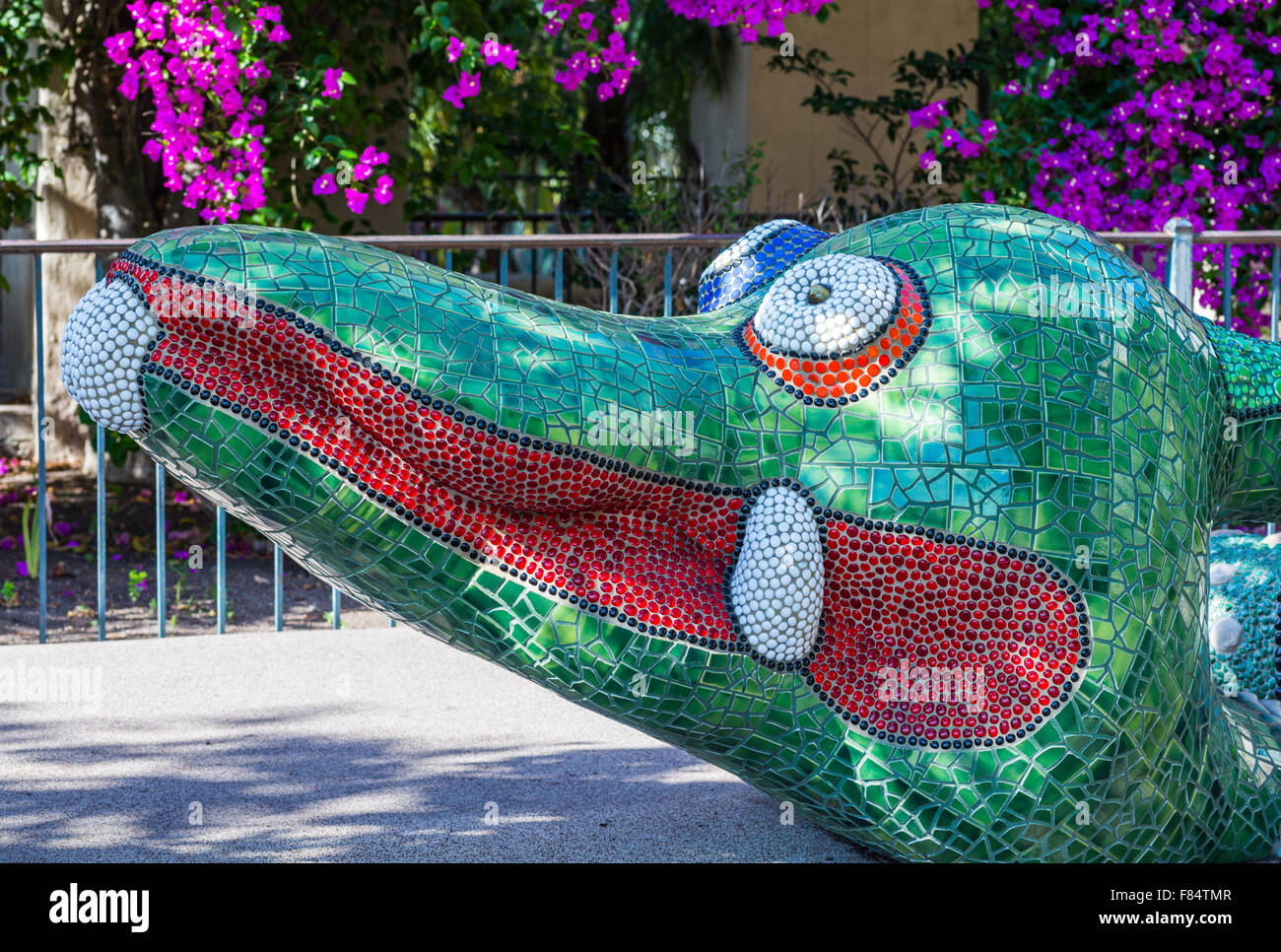 Nikigator sculpture (by Niki de Saint Phalle). Balboa Park, San Diego ...