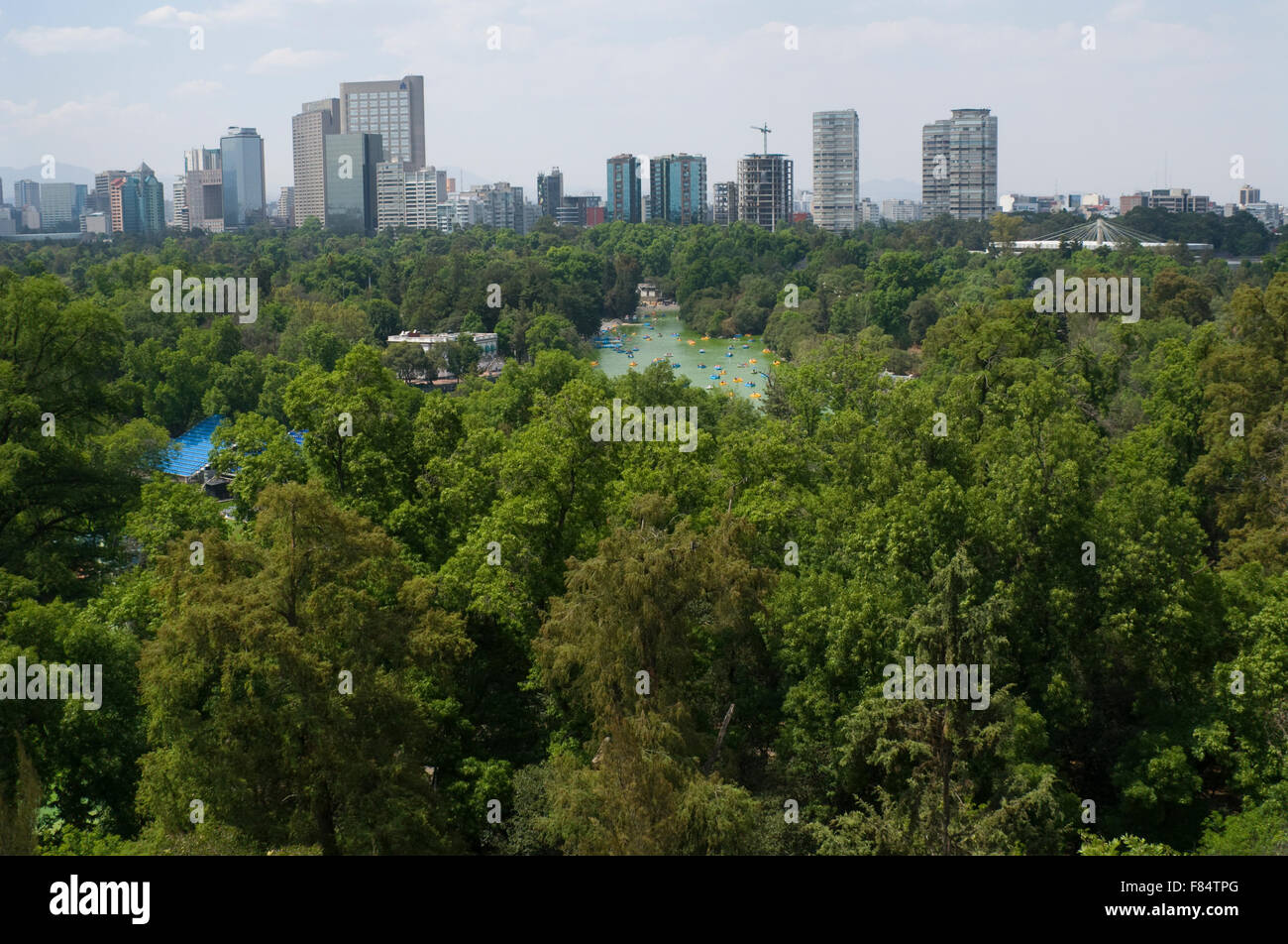 Chapultepec Park boaters in Lago Grande, Mexico City, Mexico Stock ...