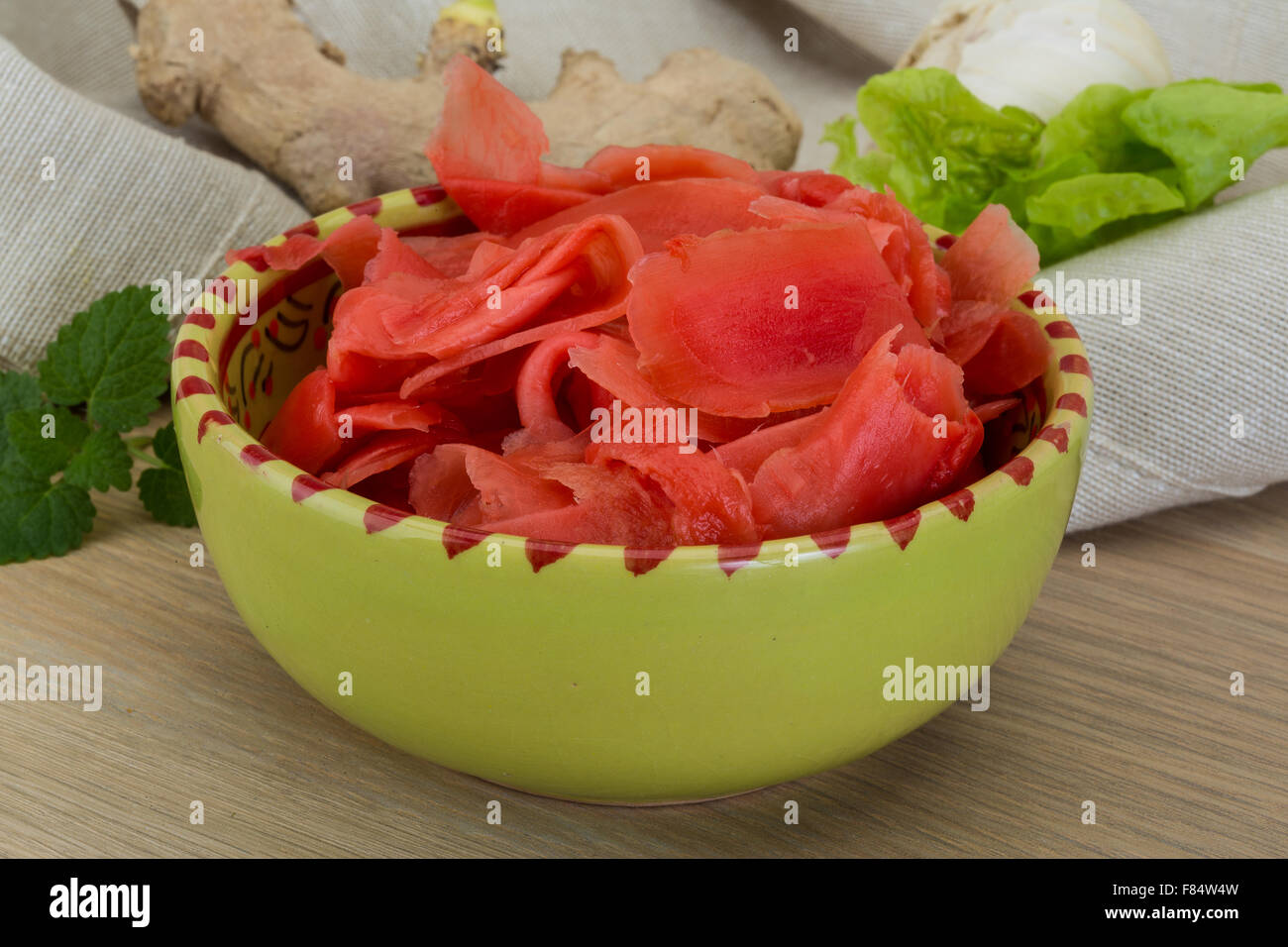 Marinated ginger - special flavour for japan kitchen Stock Photo - Alamy
