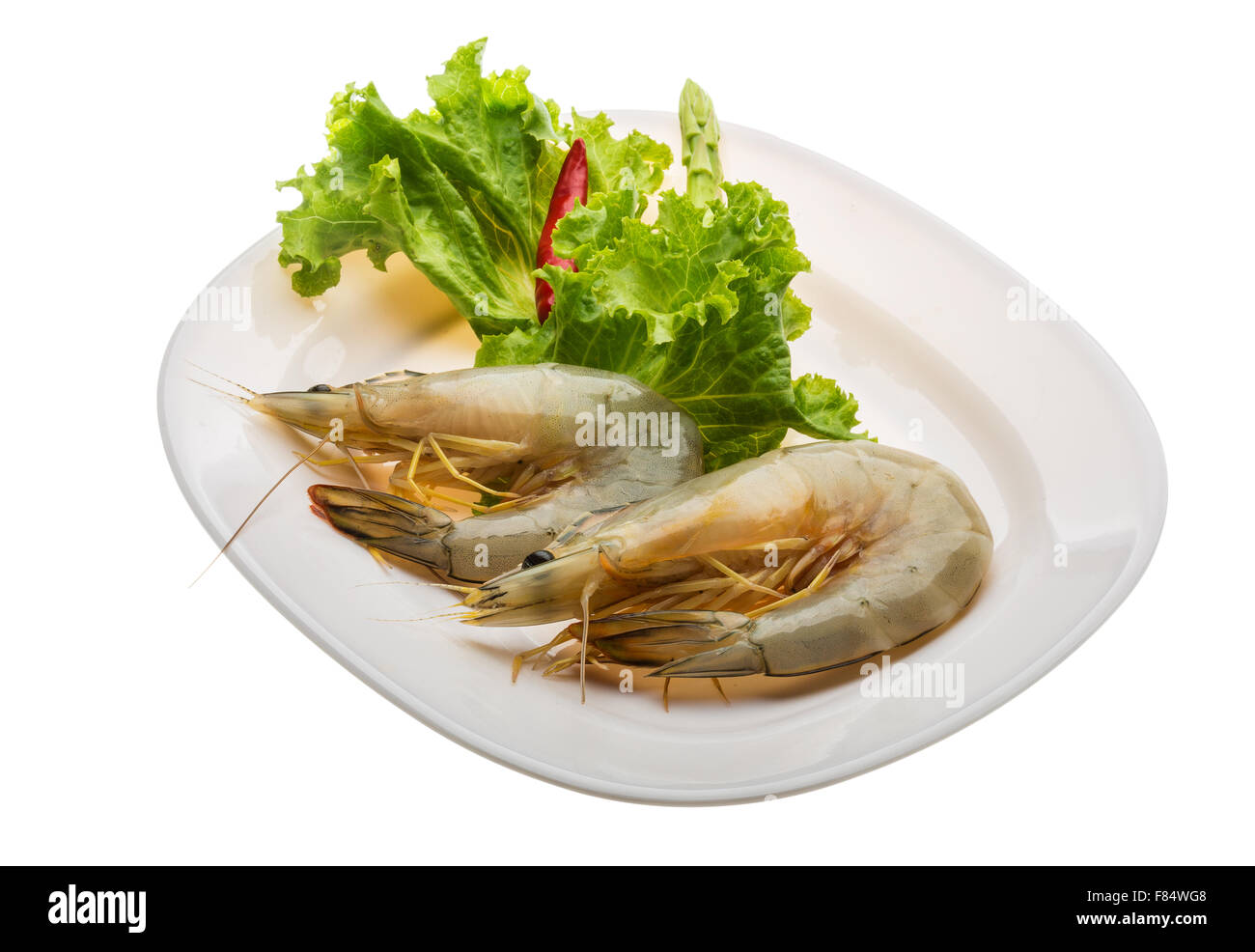 Raw Tiger prawn ready for cooking Stock Photo - Alamy