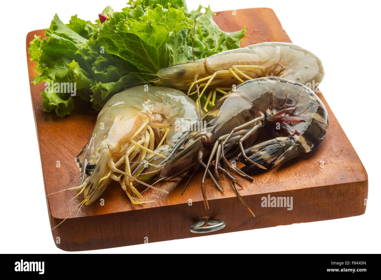 Raw Tiger prawn ready for cooking Stock Photo - Alamy