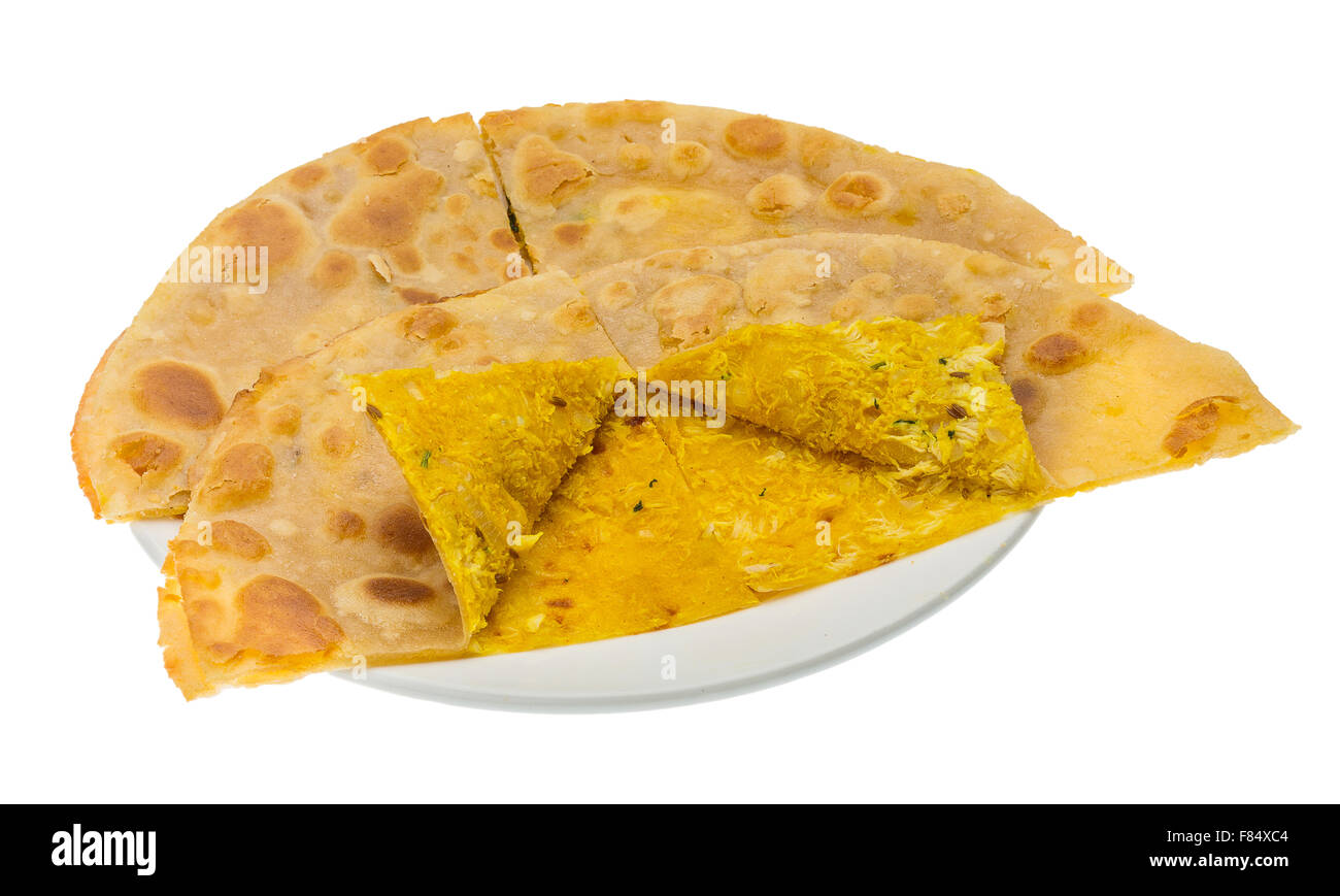 Chicken Paratha - indian traditional cuisine Stock Photo - Alamy