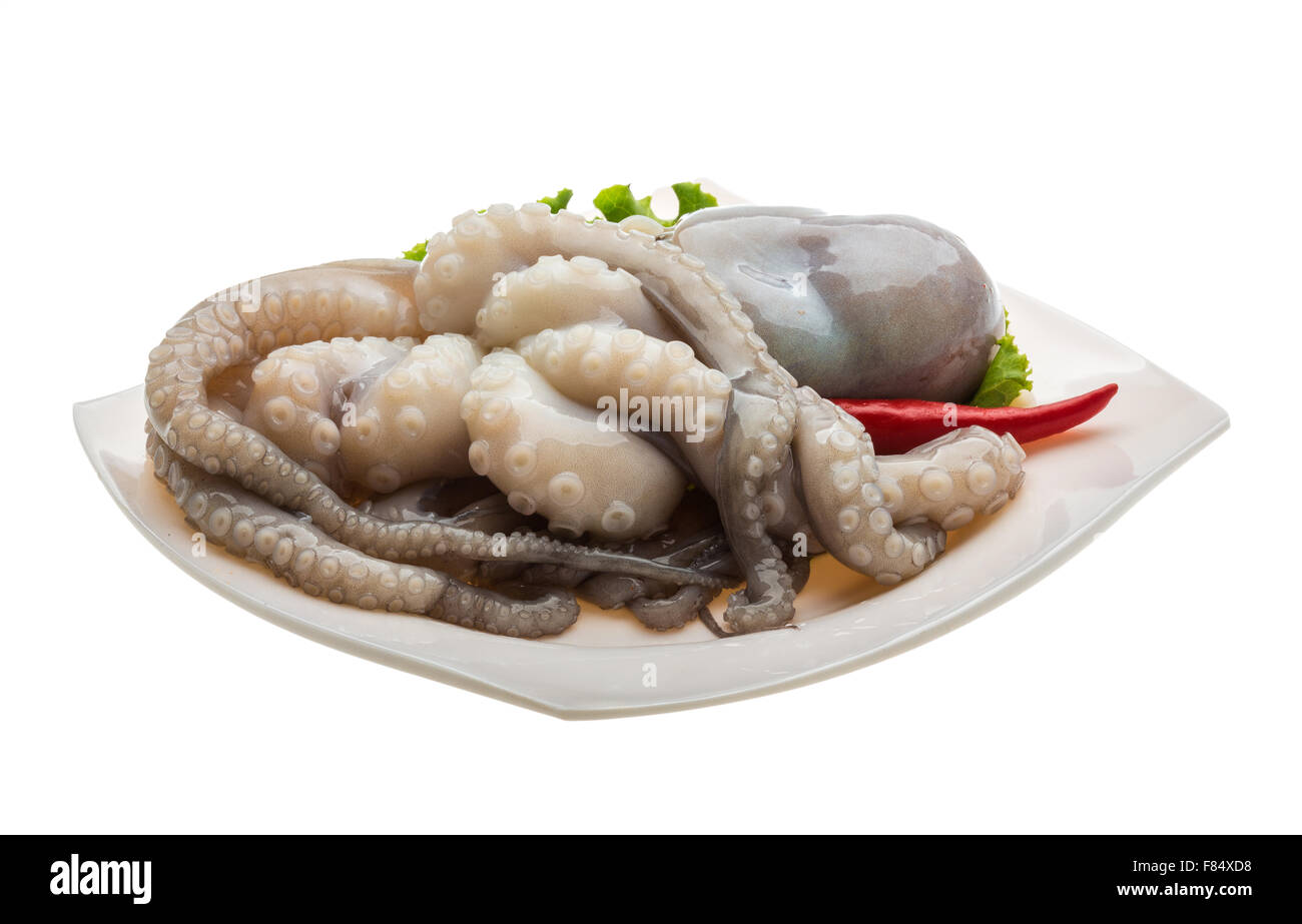Raw octopus ready for cooking Stock Photo - Alamy