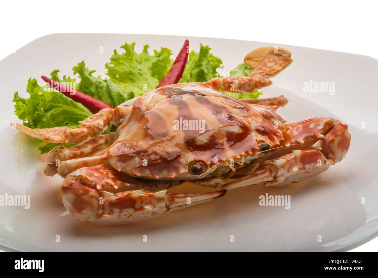 Red crab isolated on white Stock Photo - Alamy