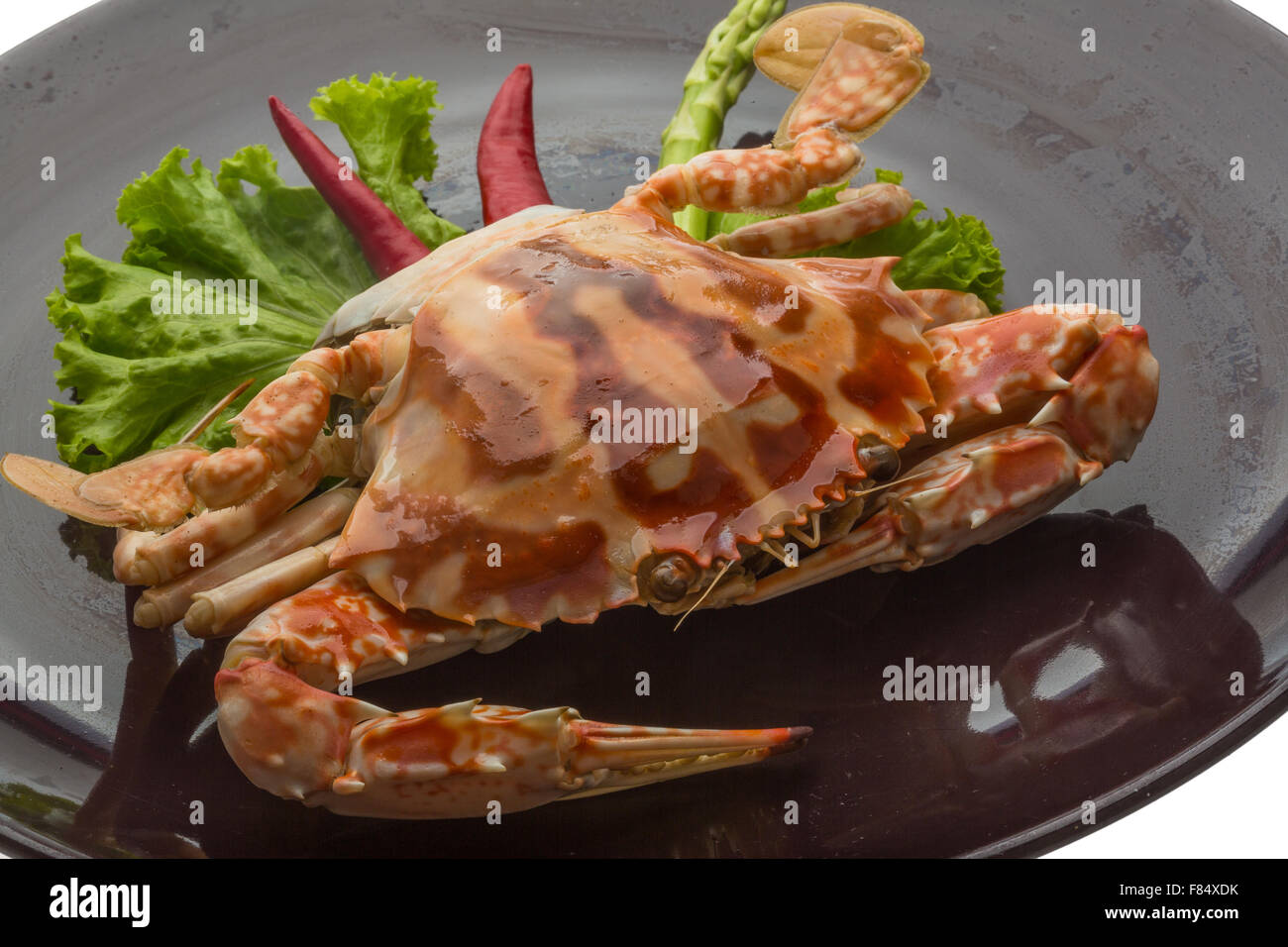 Red crab isolated on white Stock Photo - Alamy