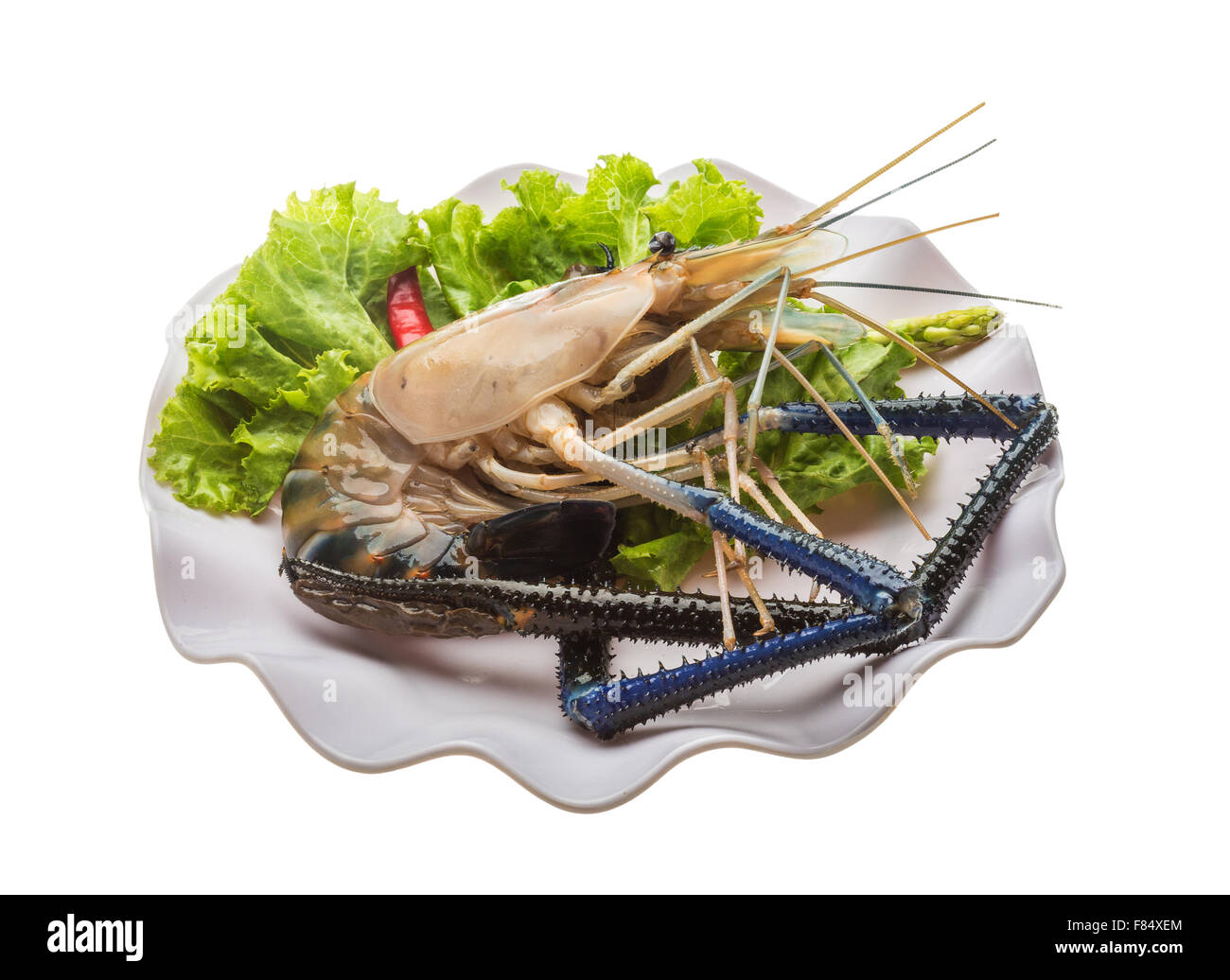 Big Freshwater prawn ready for cooking Stock Photo - Alamy
