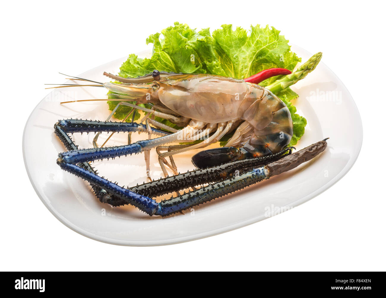 Big Freshwater prawn ready for cooking Stock Photo - Alamy