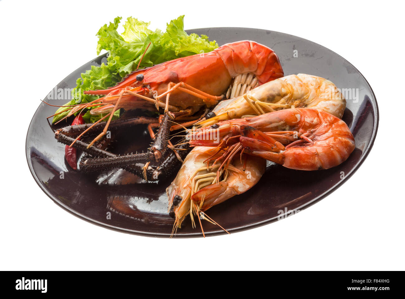 Giant Freshwater Prawn and king prawns isolated Stock Photo - Alamy