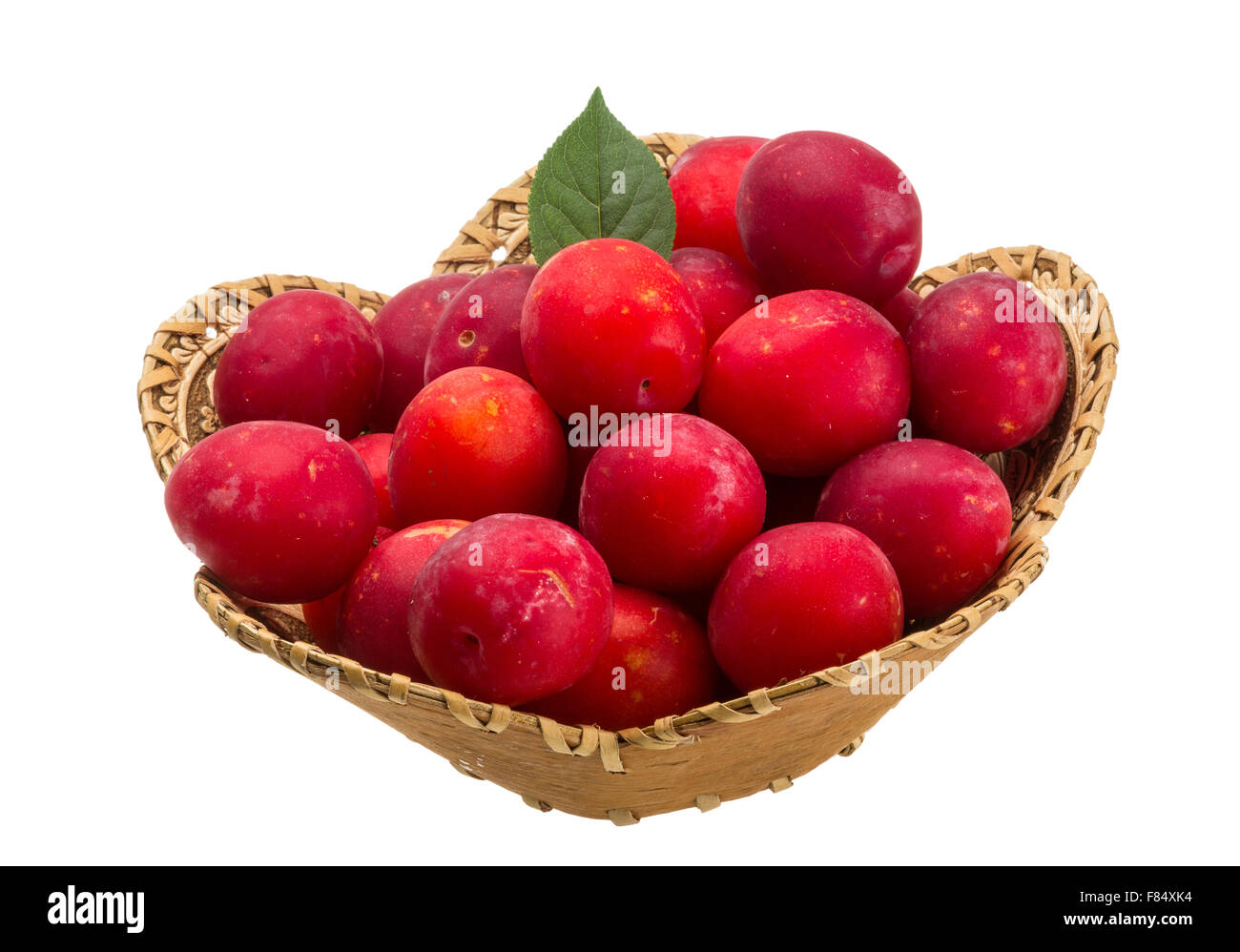 Damson plum isolated on white background Stock Photo - Alamy