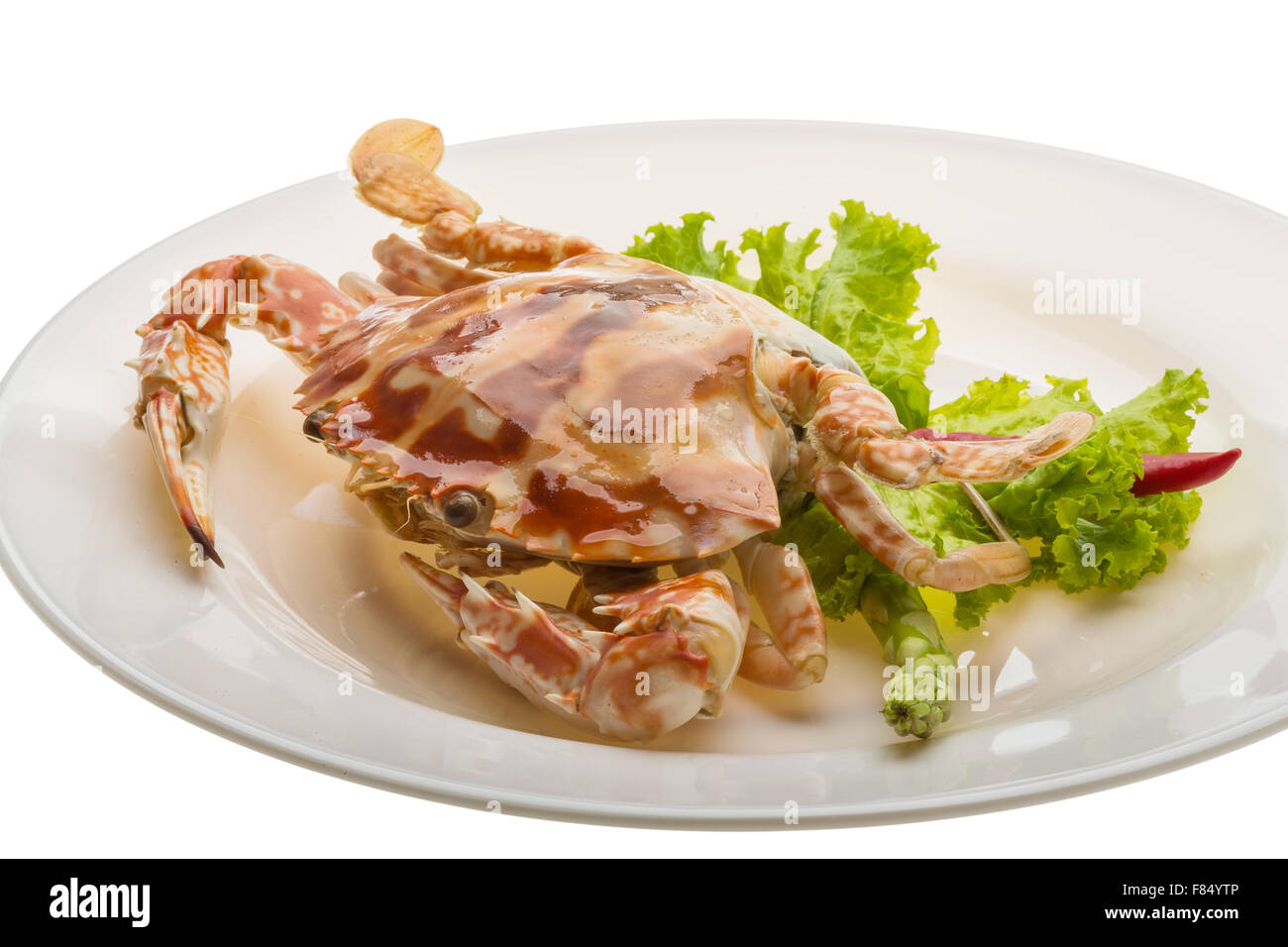 Red crab isolated on white Stock Photo - Alamy
