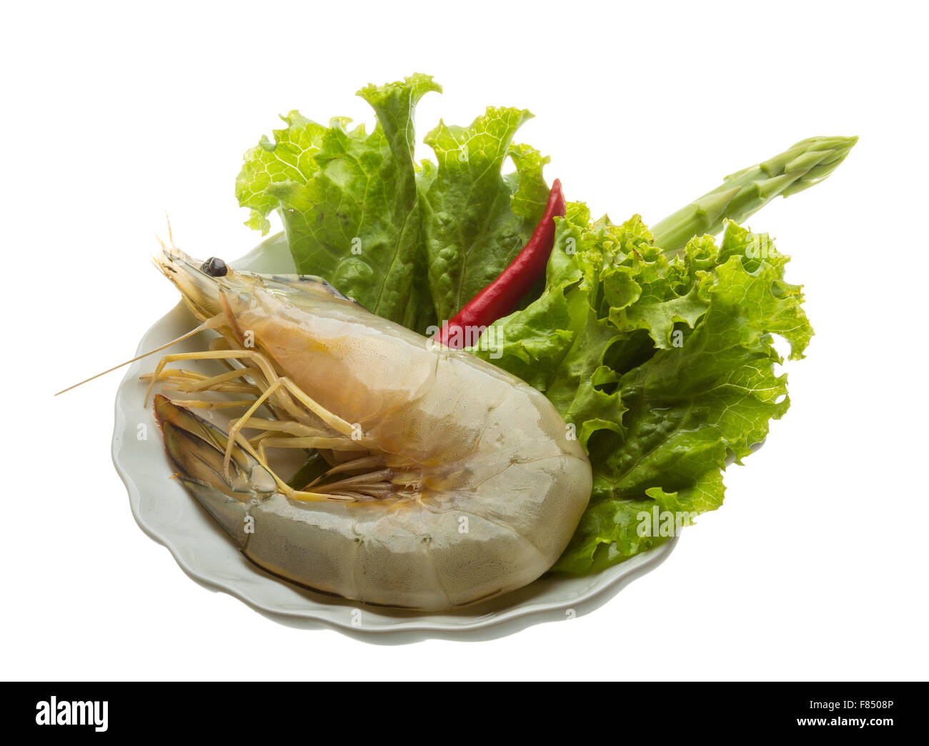 Raw Tiger prawn ready for cooking Stock Photo - Alamy