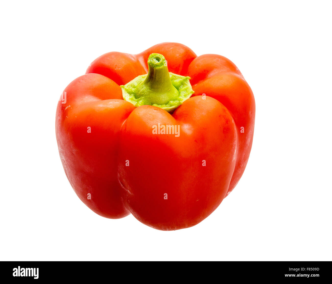 Red bulgarian pepper isolated on white background Stock Photo - Alamy