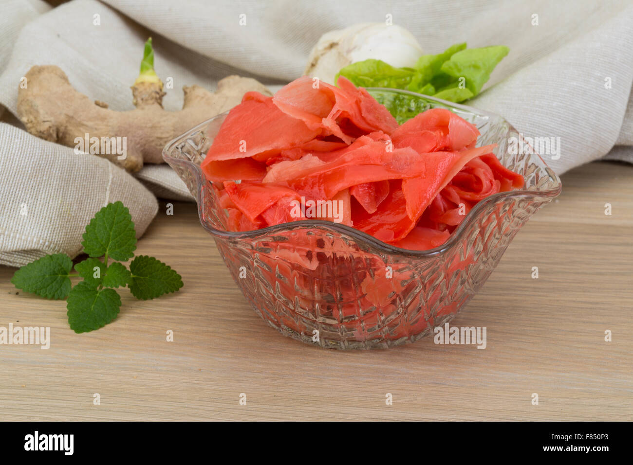 Marinated ginger - special flavour for japan kitchen Stock Photo - Alamy