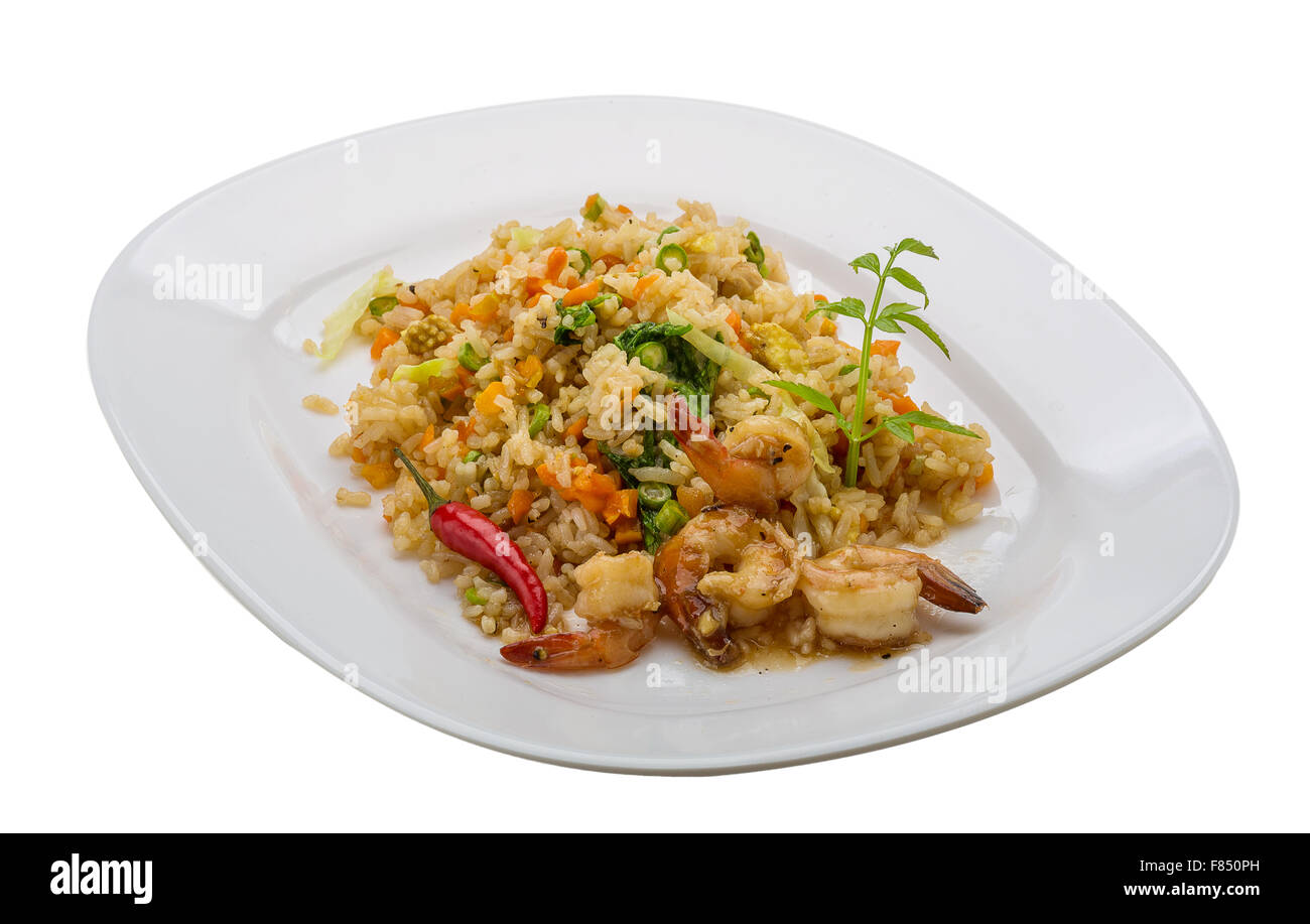 Fried rice with shrimps - asian food Stock Photo - Alamy
