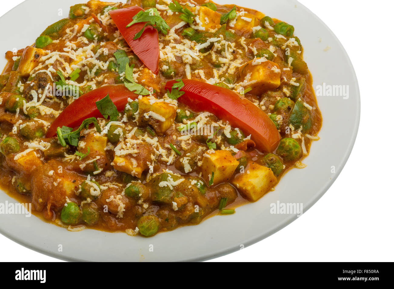 Mutter Paneer - Indian traditional food Stock Photo - Alamy