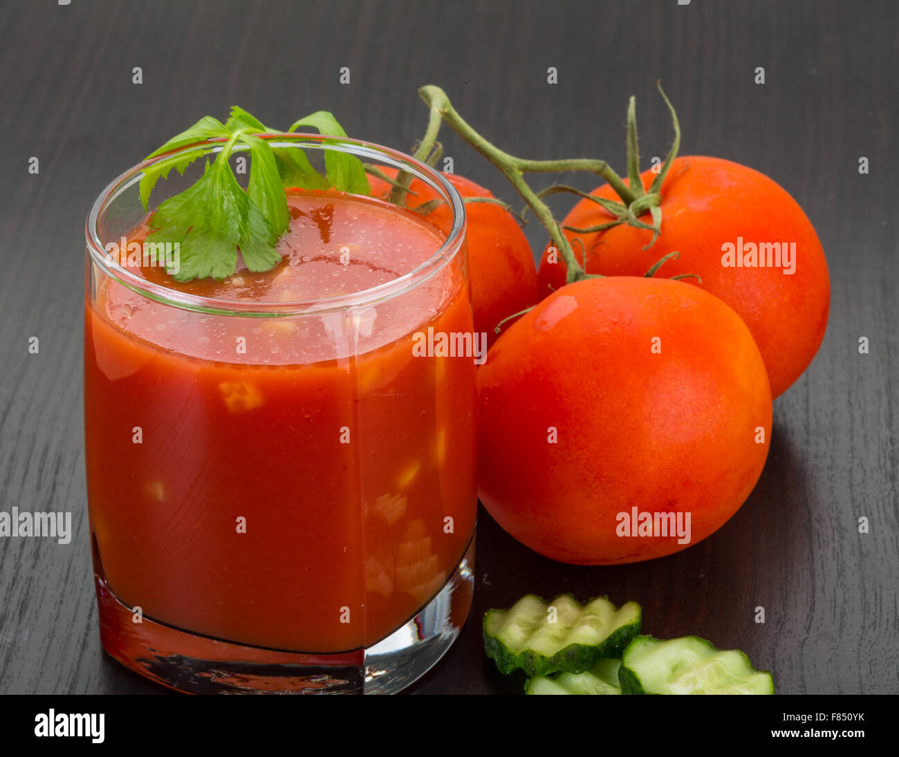 Gaspacho - cold Spanish tomato soup Stock Photo - Alamy