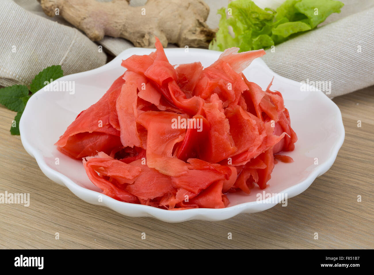 Marinated ginger - special flavour for japan kitchen Stock Photo - Alamy