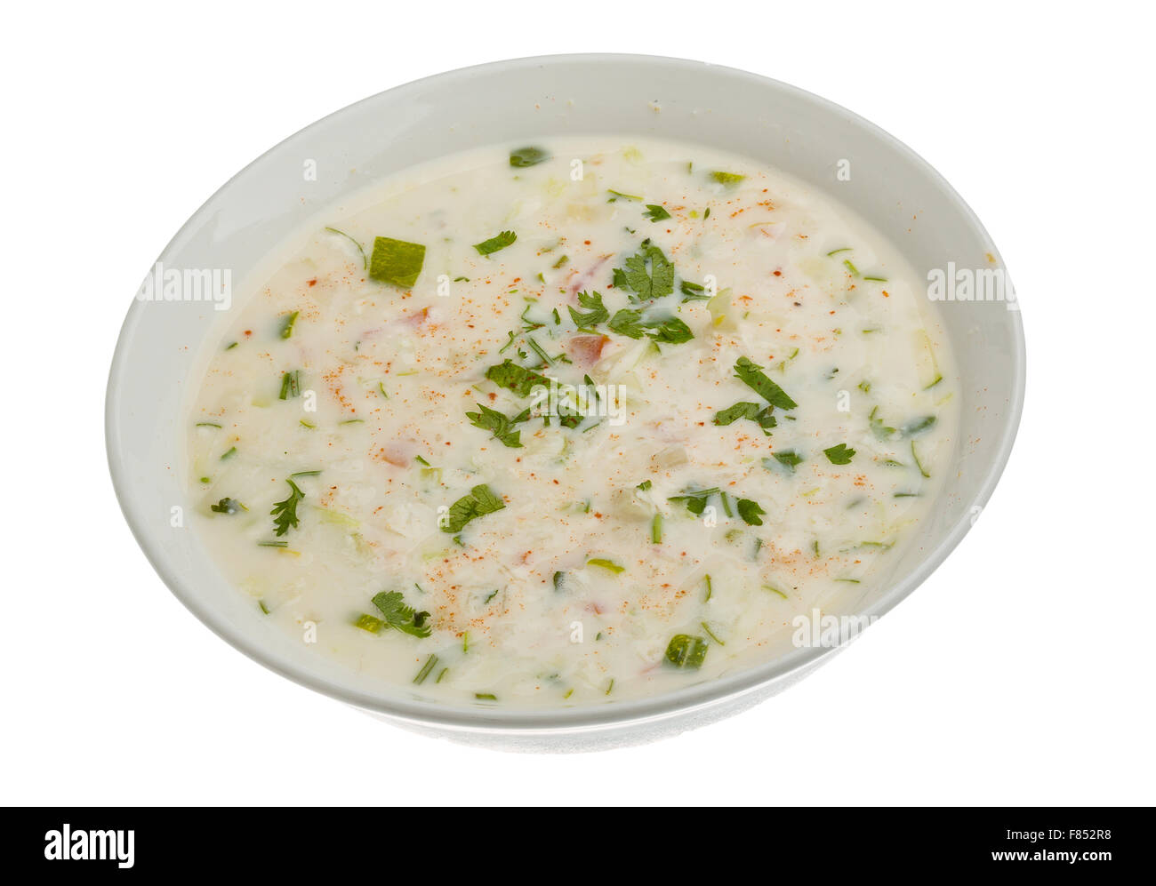 Ritha - yogurt cream soup with spices Stock Photo - Alamy