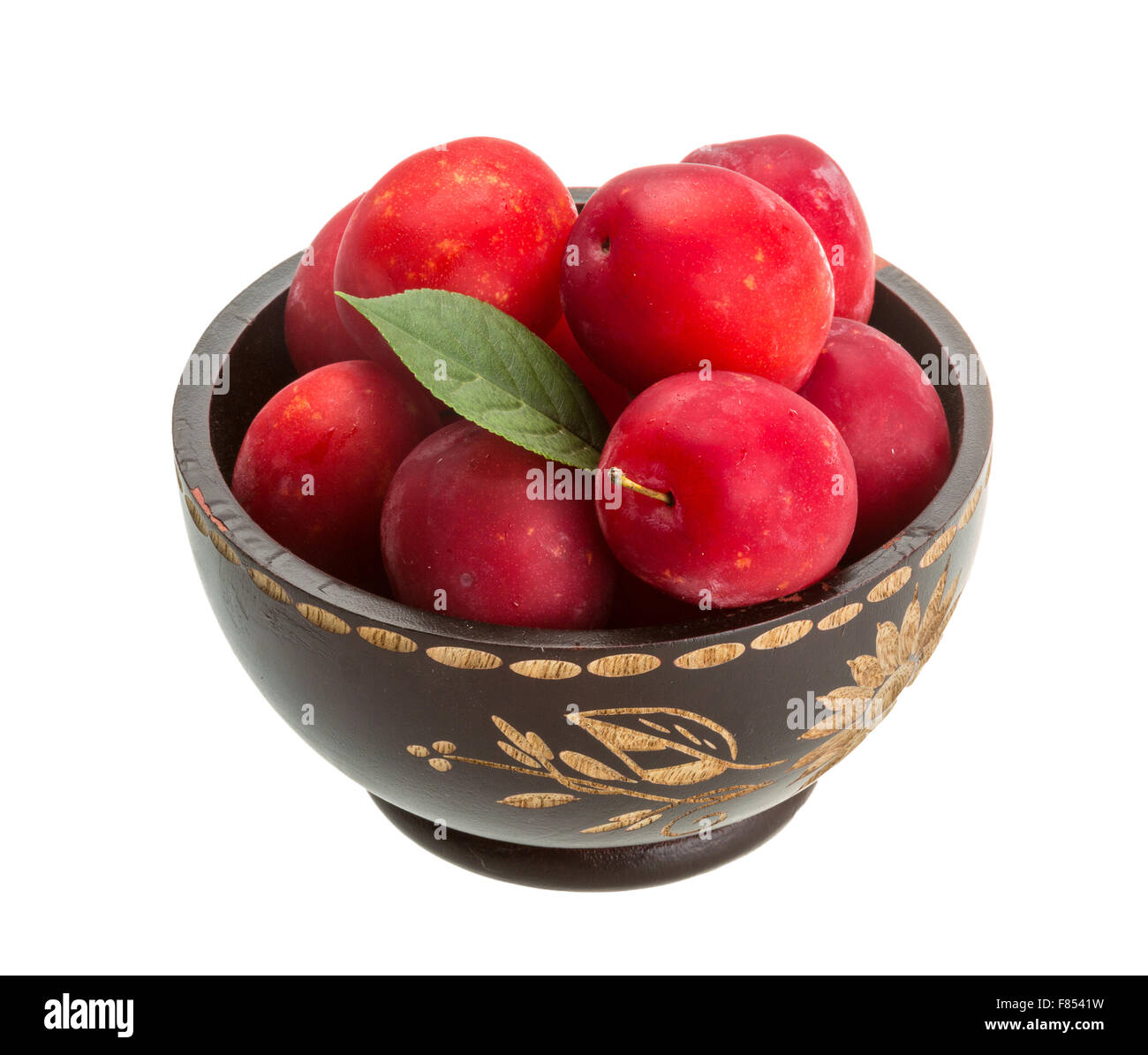 Damson plum isolated on white background Stock Photo - Alamy