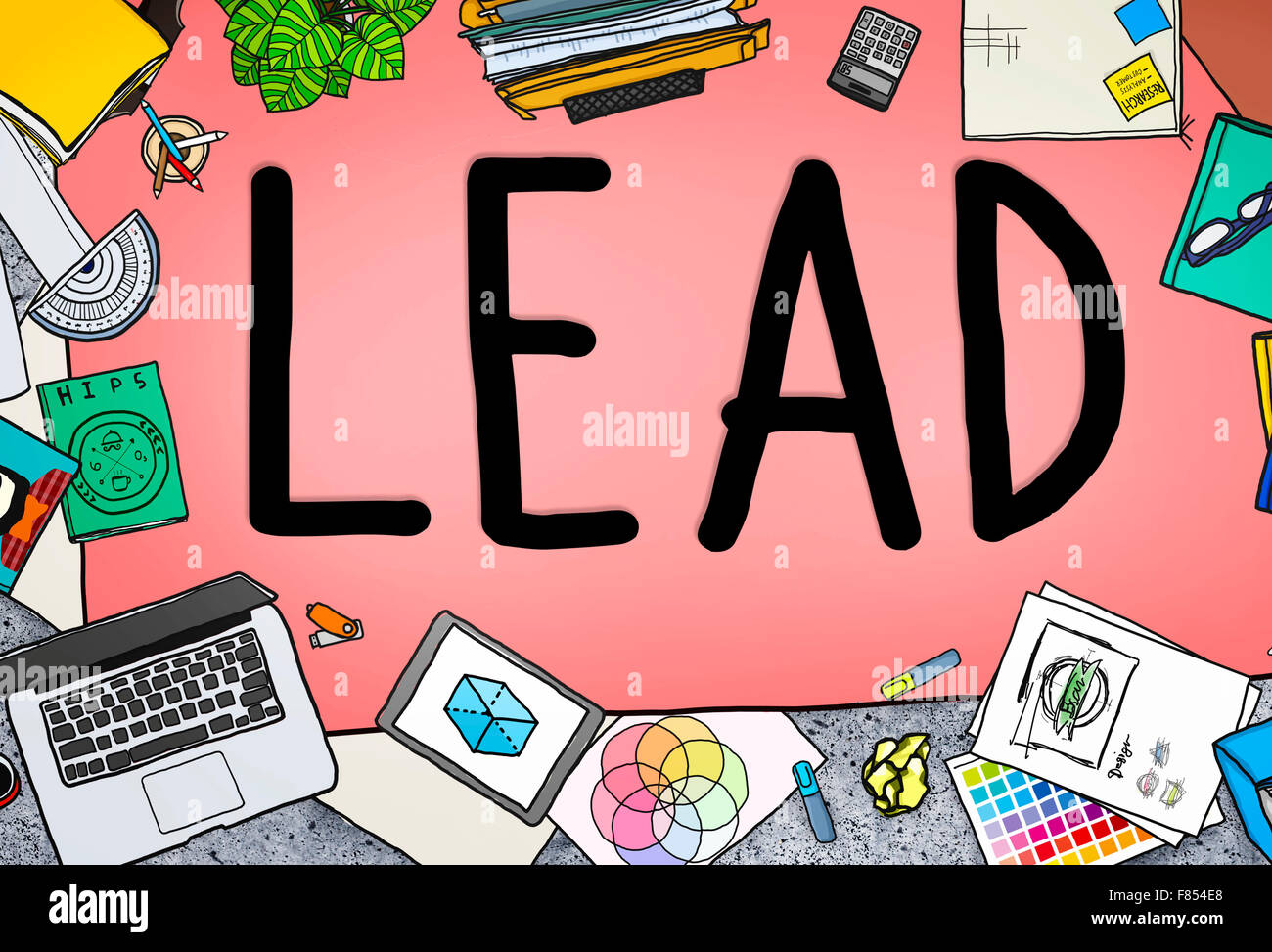 Lead Leadership Chief Team Partnership Concept Stock Photo - Alamy
