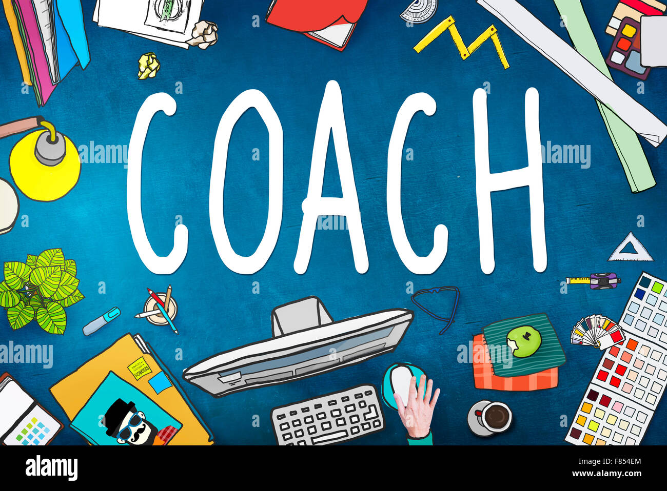Coach Coaching Guide Instructor Leader Manager Tutor Concept Stock ...