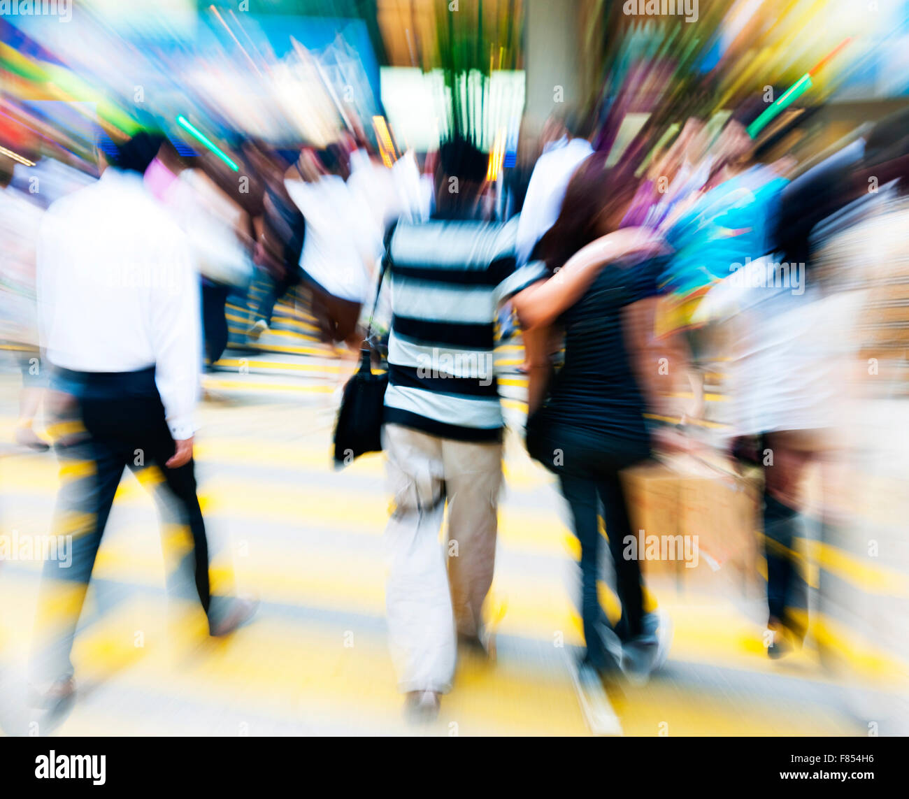 People in Hong Kong Cross Walking Concept Stock Photo - Alamy