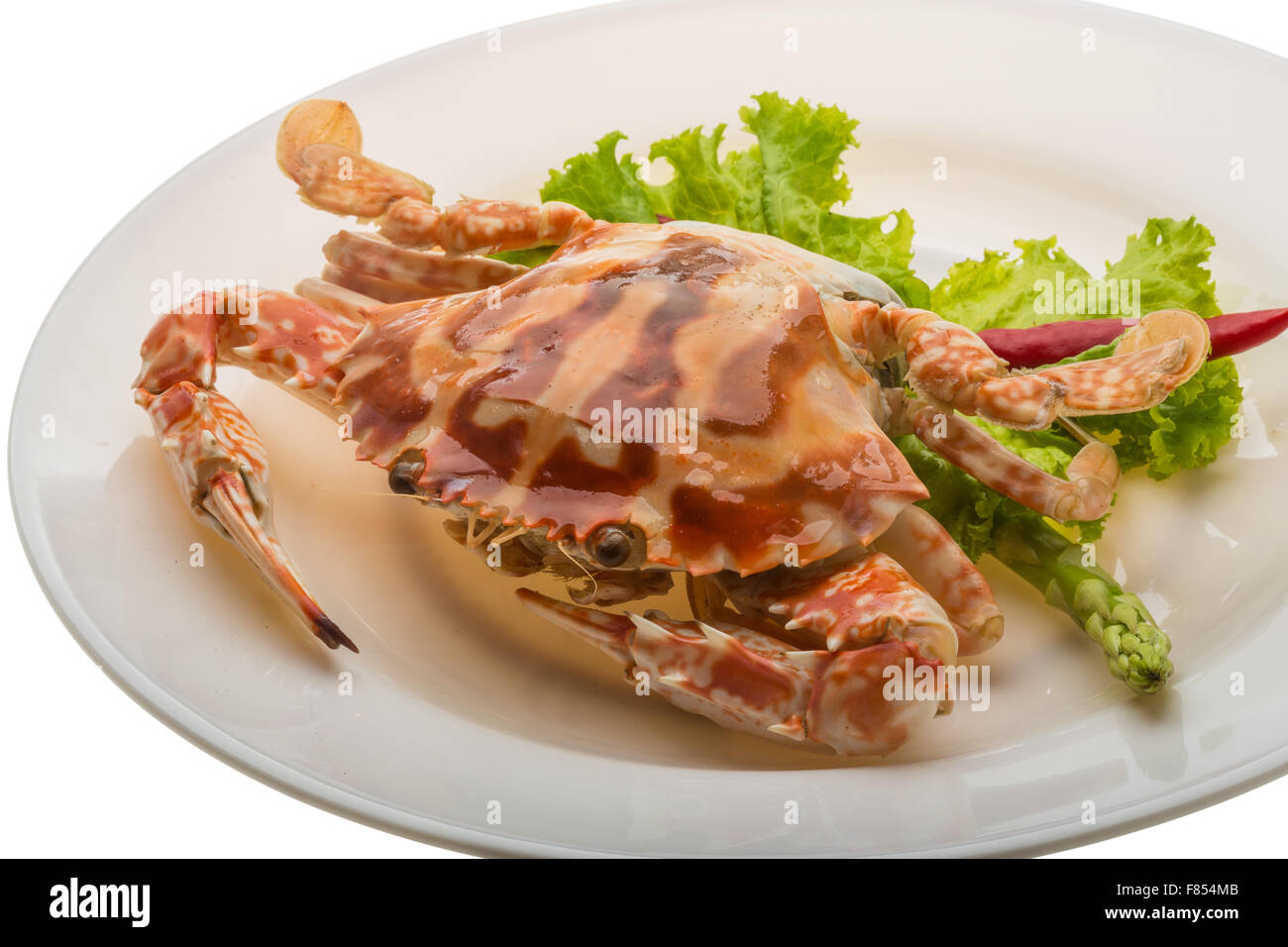 Red crab isolated on white Stock Photo - Alamy