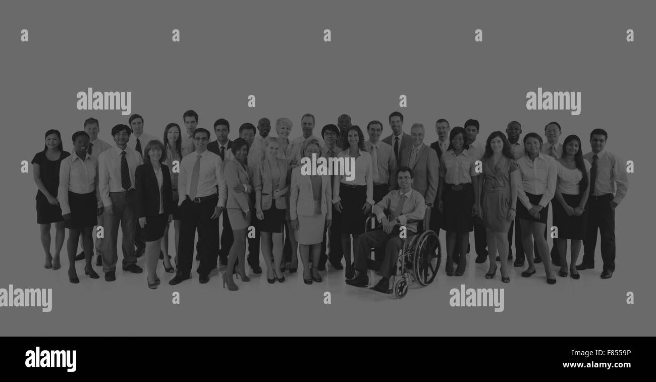 Large Group Business People Teamwork Collaboration Concept Stock Photo ...