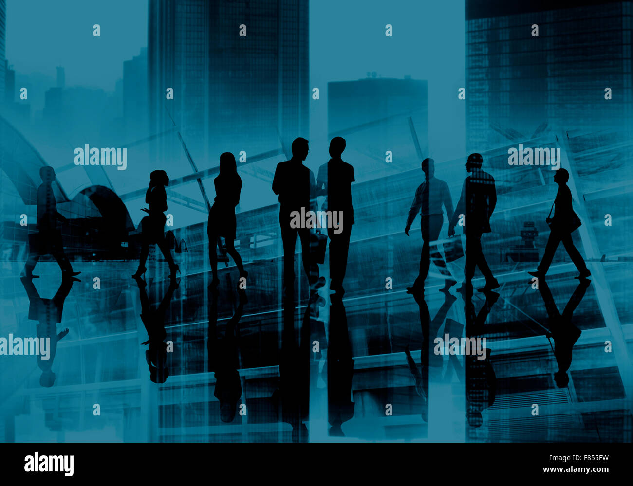 Business People Walking Commuter Rush Hour Concept Stock Photo - Alamy