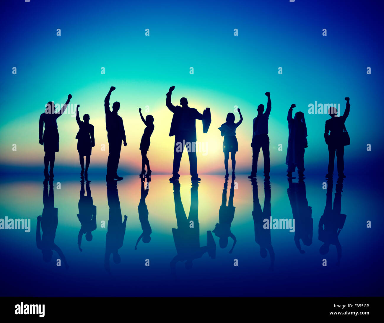 Business People Succesful Celebrating Winning Concept Stock Photo - Alamy