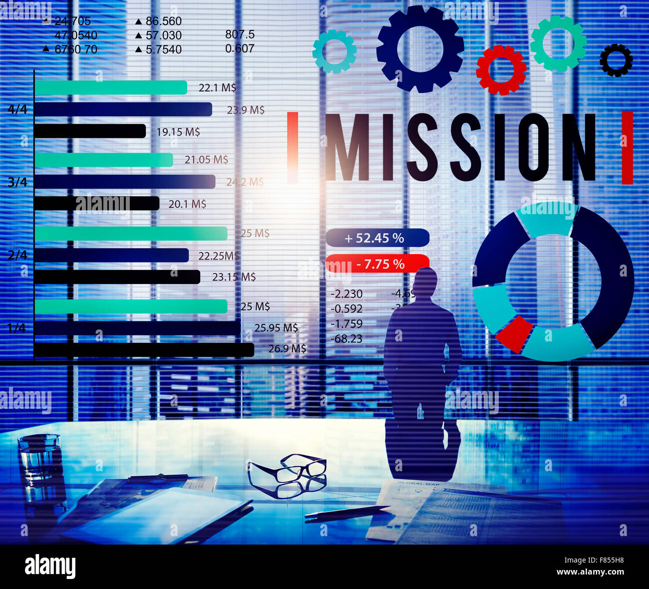 Mission Solution Target strategy Vision Concept Stock Photo - Alamy