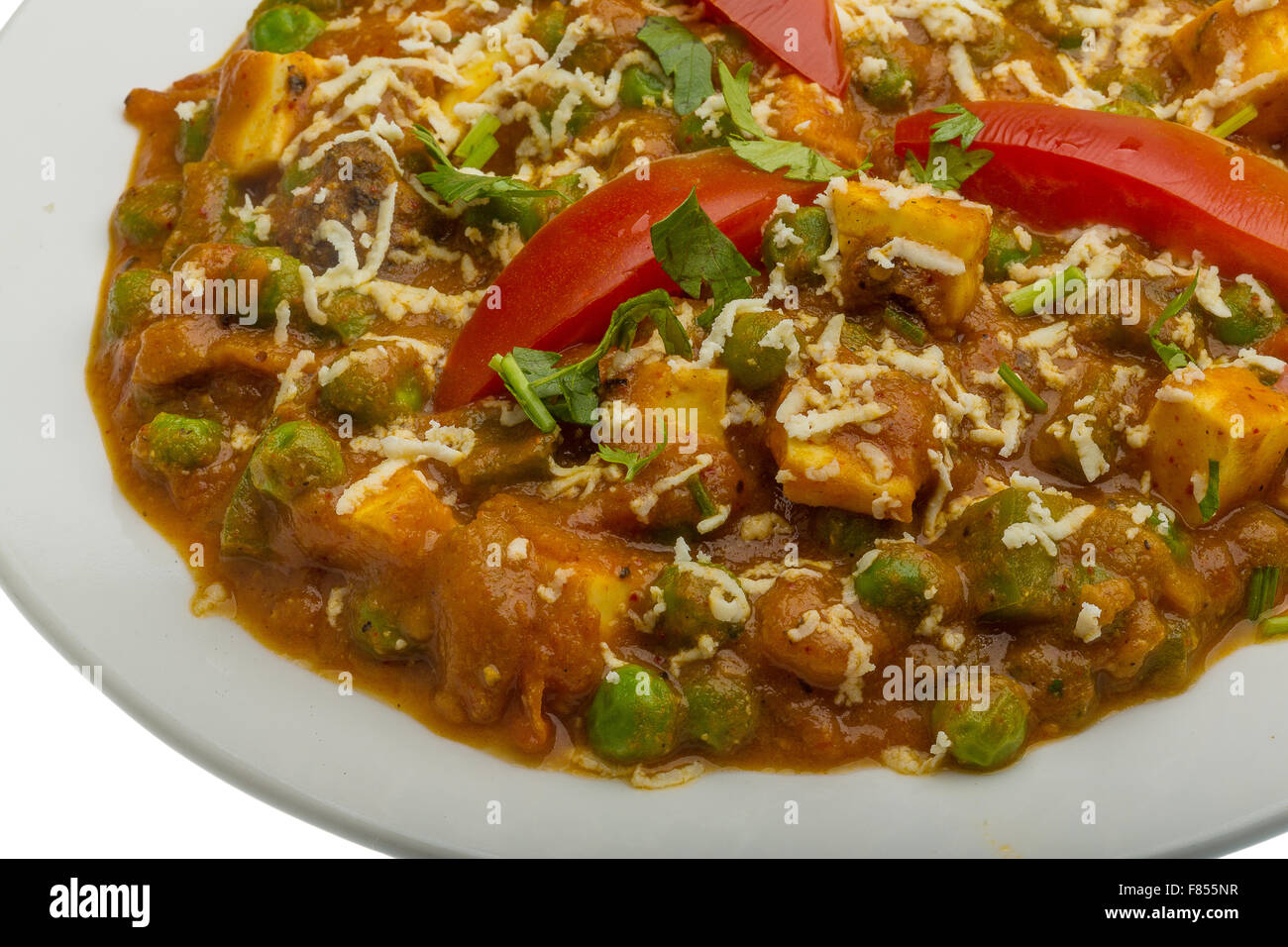 Mutter Paneer - Indian traditional food Stock Photo - Alamy