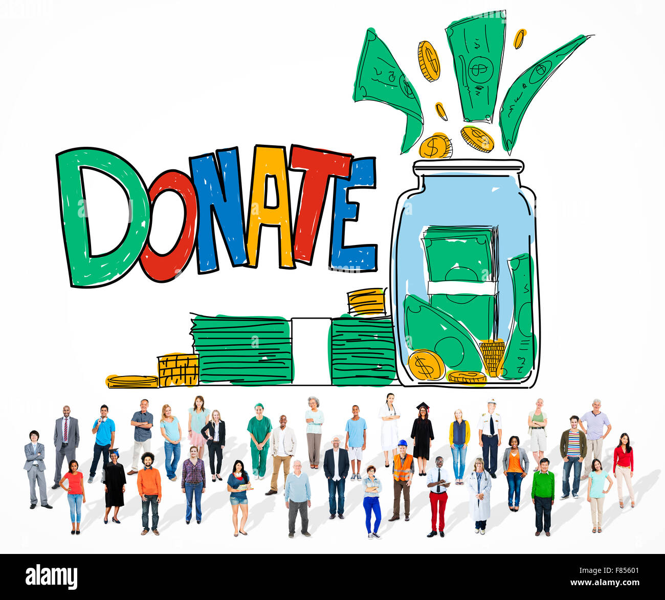 Donate Give Help Support Assistance Concept Stock Photo - Alamy