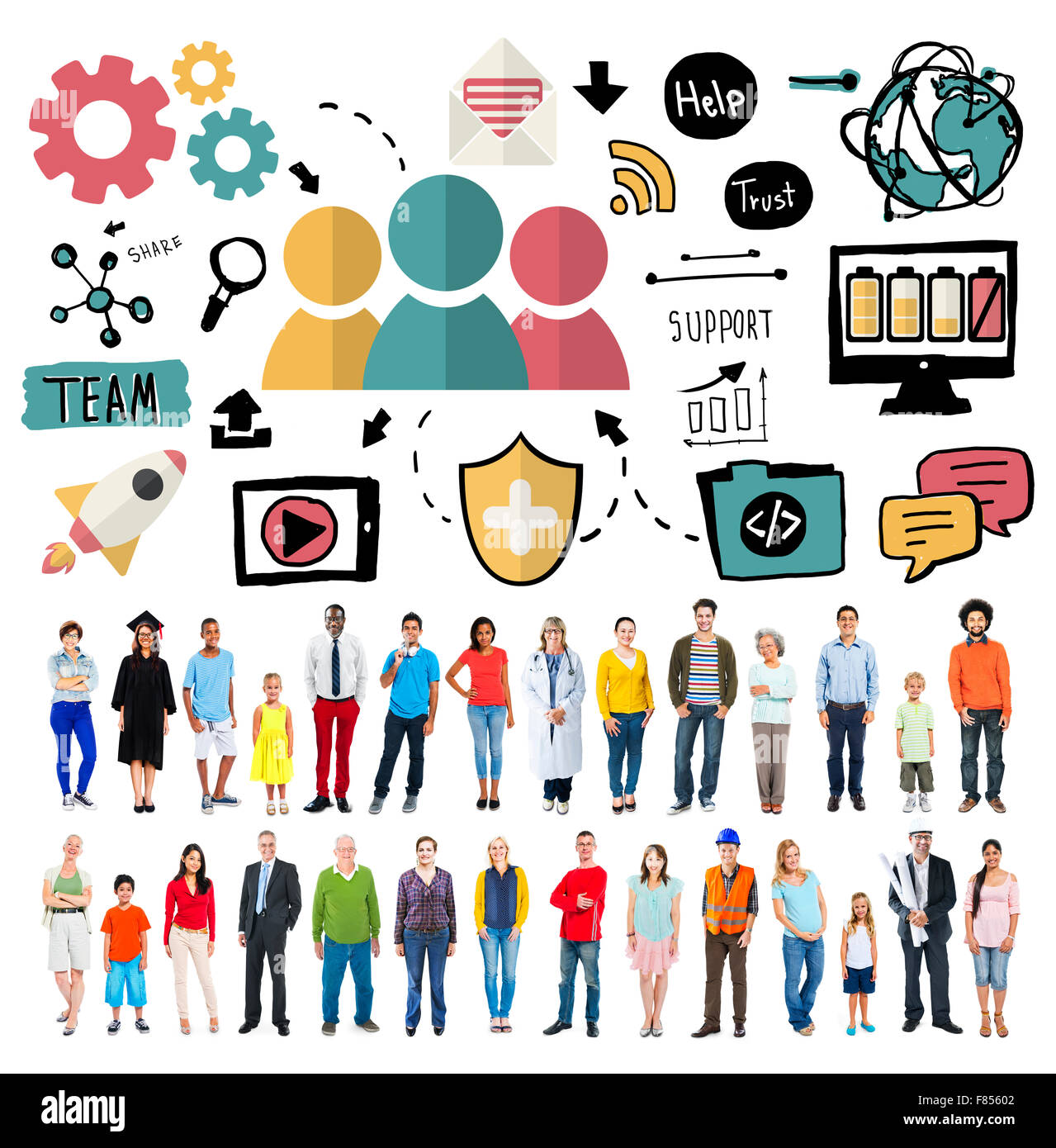 Team Corporate Connection Share Community Concept Stock Photo - Alamy