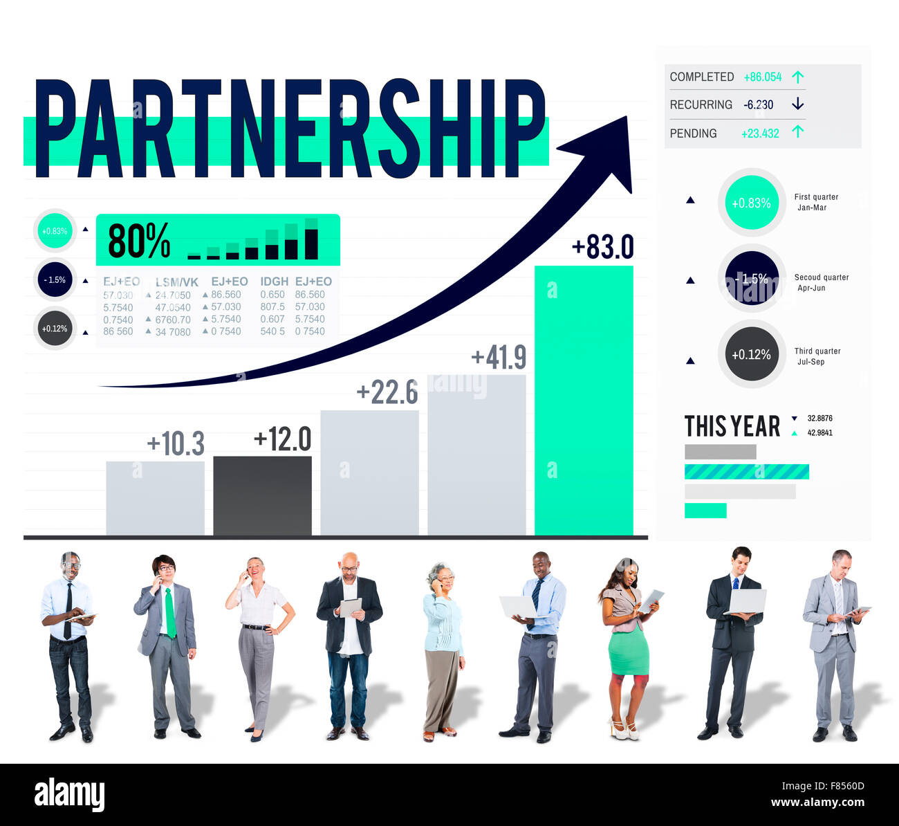 Partnership Connection Corporate Team Support Concept Stock Photo - Alamy
