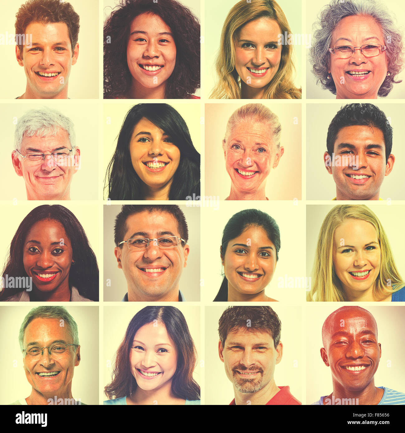 Diverse People Happiness Friendship Portrait Concept Stock Photo - Alamy