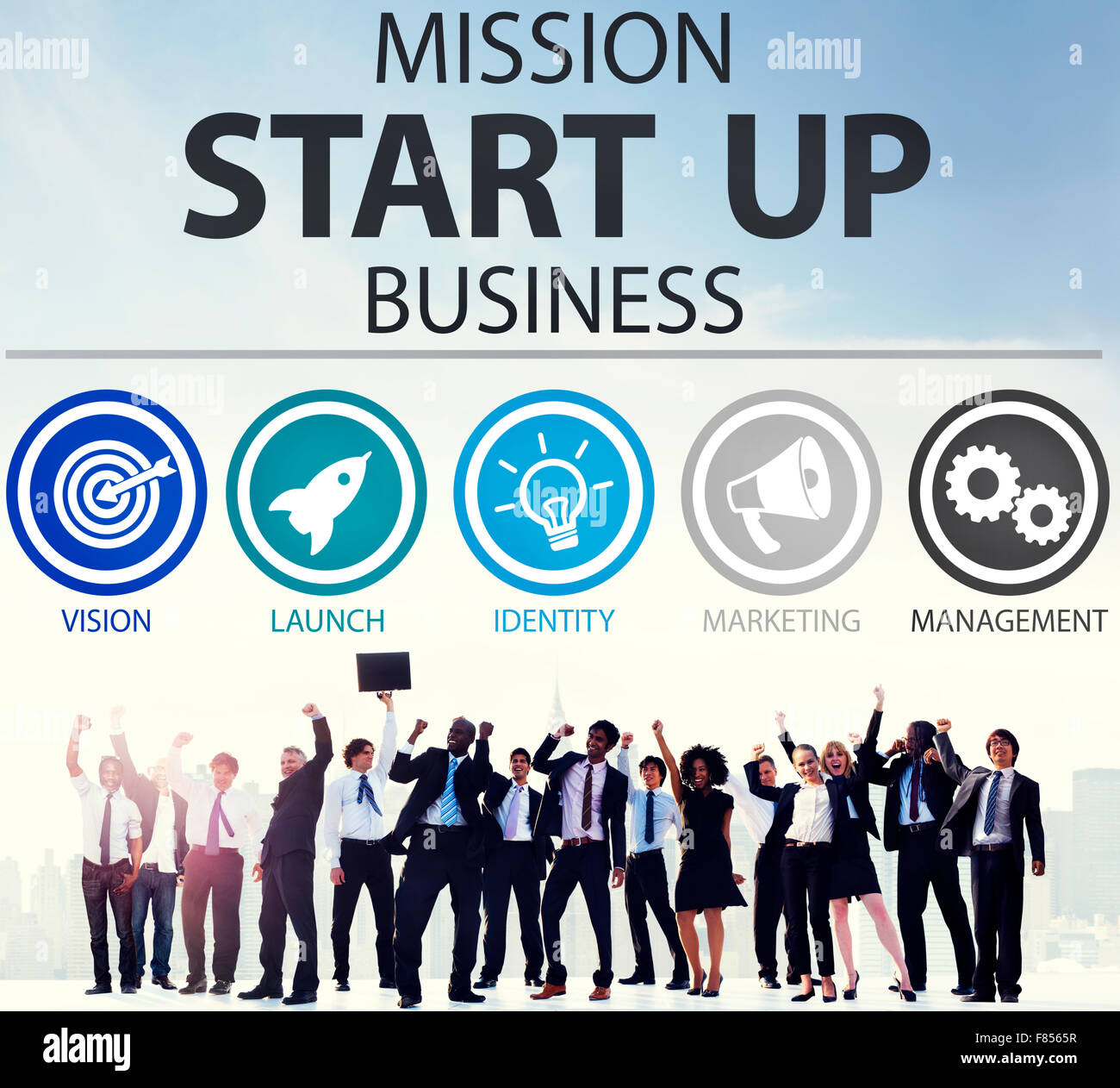 Mission Start Up Business Launch Team Success Concept Stock Photo - Alamy
