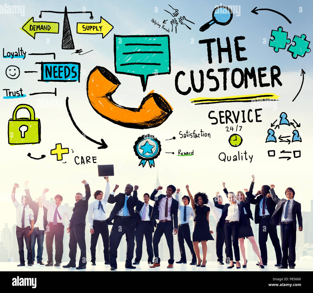 Customer Service Support Solution Assistance Aid Concept Stock Photo ...